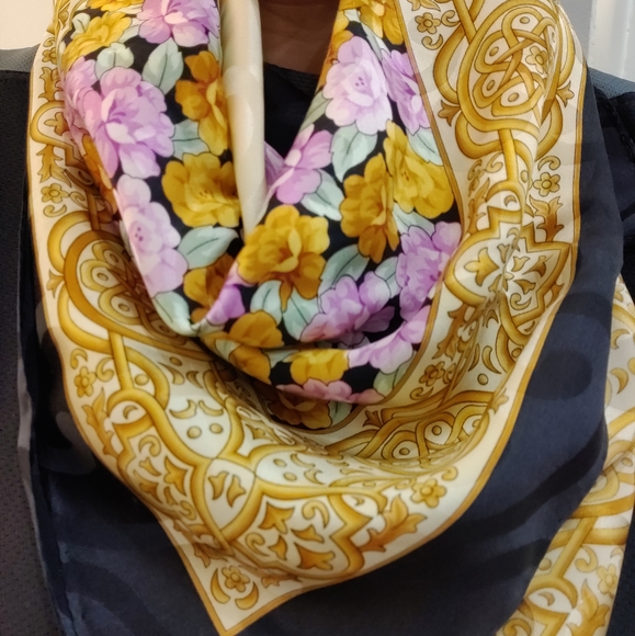 Basile vintage silk scarf | Accessories | Signed Basile Twill Silk ...